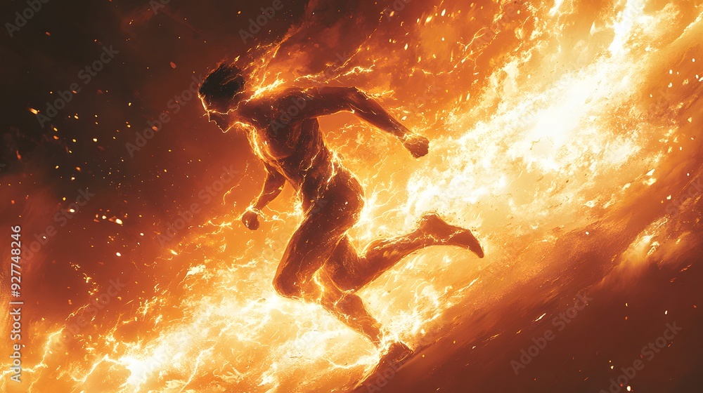 Dynamic illustration showing adrenaline (epinephrine) as a bolt of ...