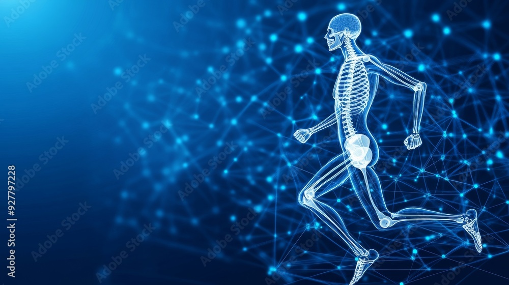 Running with an orthopedic x-ray interface to represent bone and joint ...
