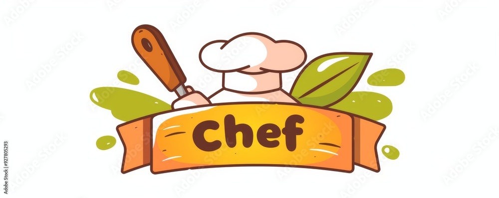 Abstract Chef Logo for Online Food Delivery Company with Chef Hat ...