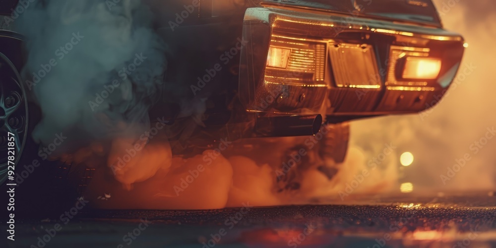 Smoke emitting from a car s exhaust pipe environmental damage caused by ...