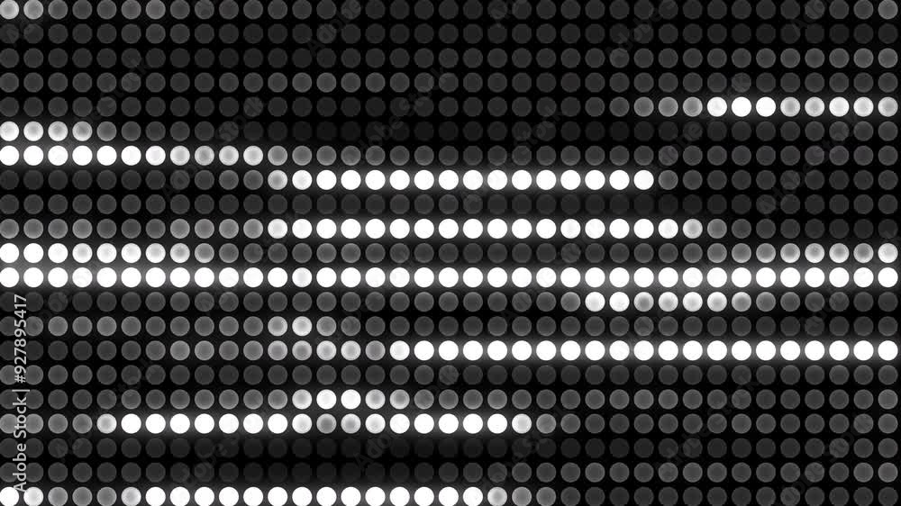 Abstract dynamic black and white linear pattern with random dots ...