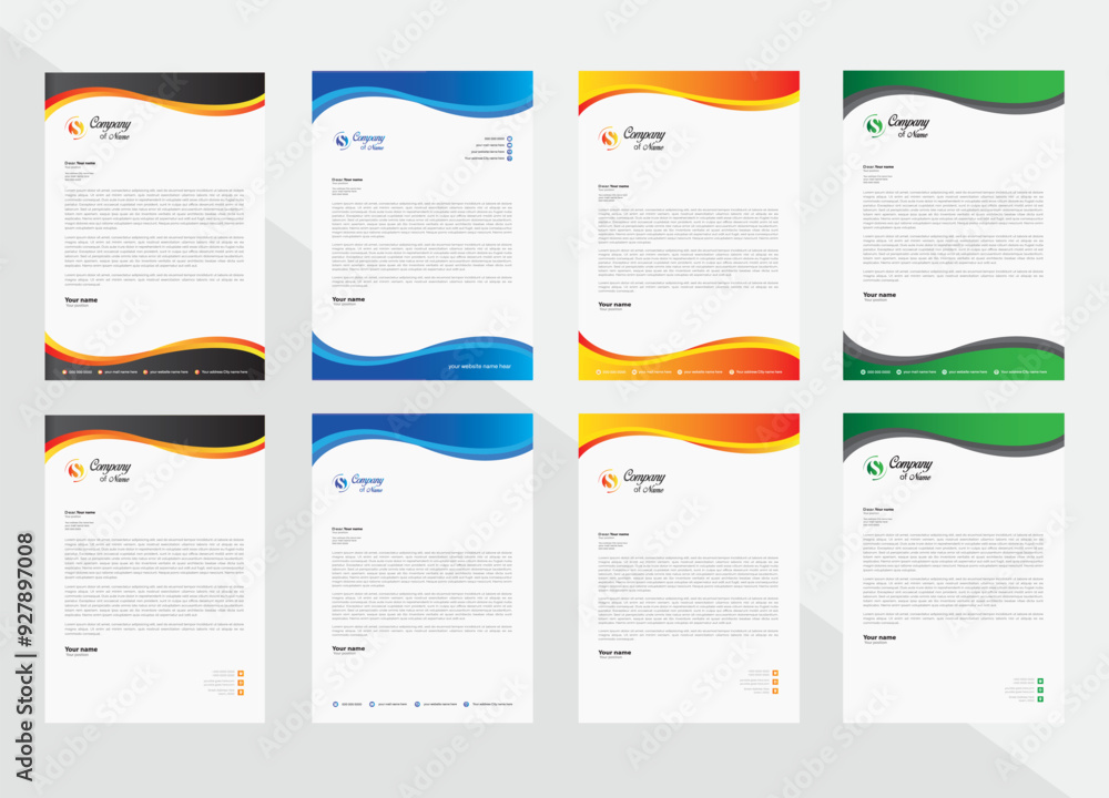 Modern corporate letterhead template design. Creative and Professional ...