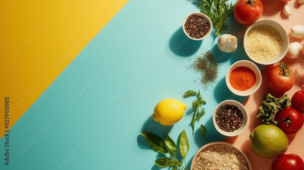 Minimalist food flyer featuring high-quality images of fresh ...