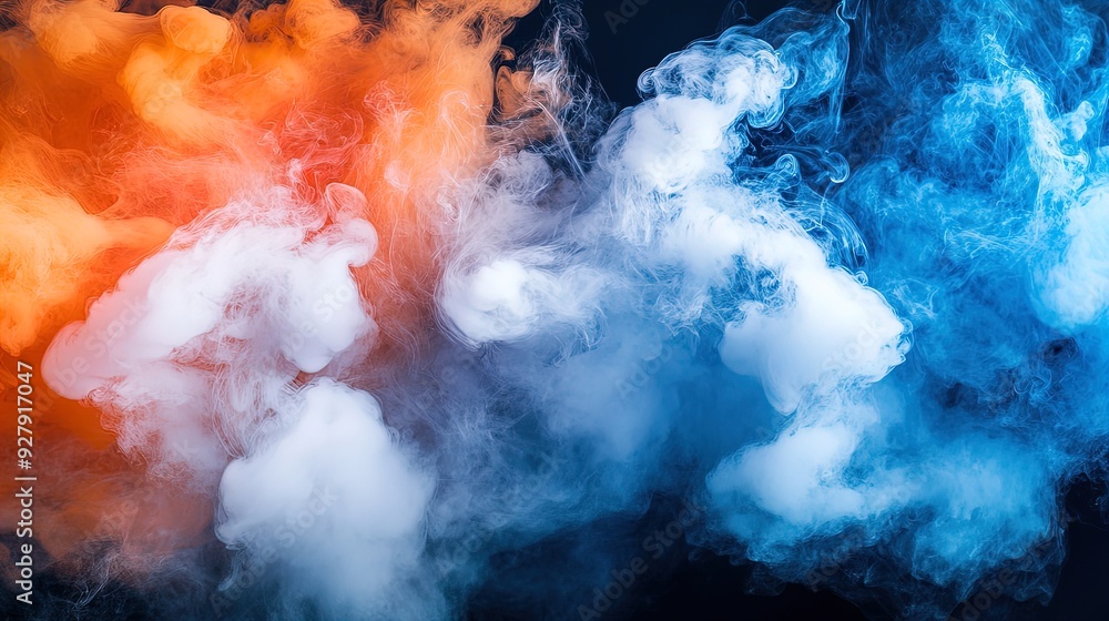Dynamic Abstract Art: A Stunning Poster Featuring Colorful Smoke and ...