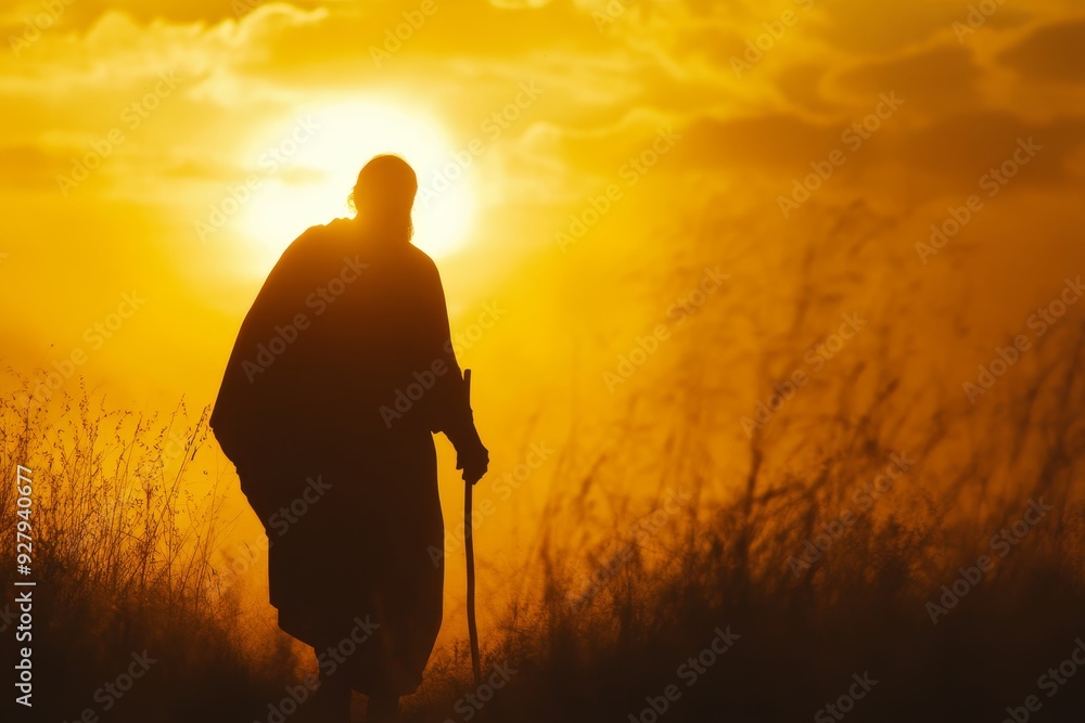 Silhouette portrait of abraham, the father of faith, captured in a ...