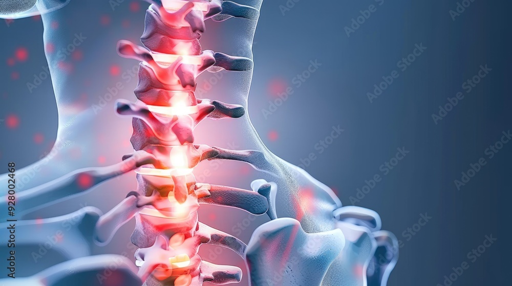 Structural clarity: visual of spine, showcasing detailed anatomy of ...