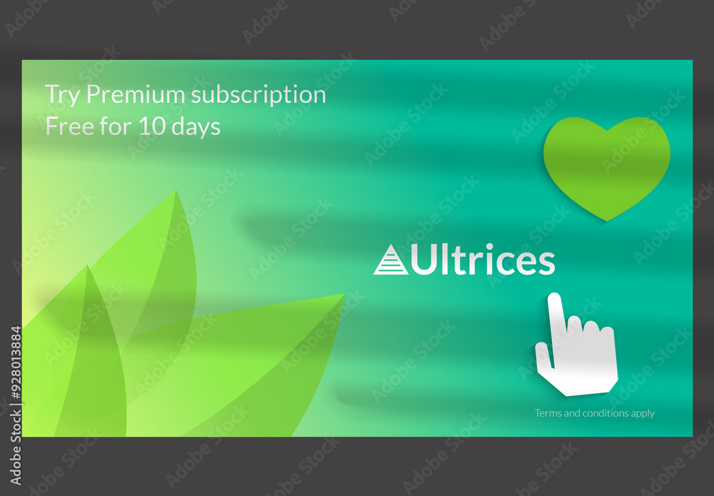 Slideshow Ad Layout with Vanishing Gradient and Paper Cut Shapes Stock ...