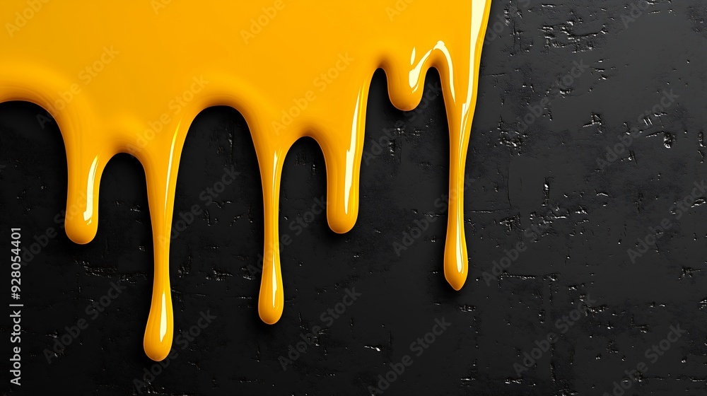 yellow melted liquid dripping down black surface trend mod bee juicy ...