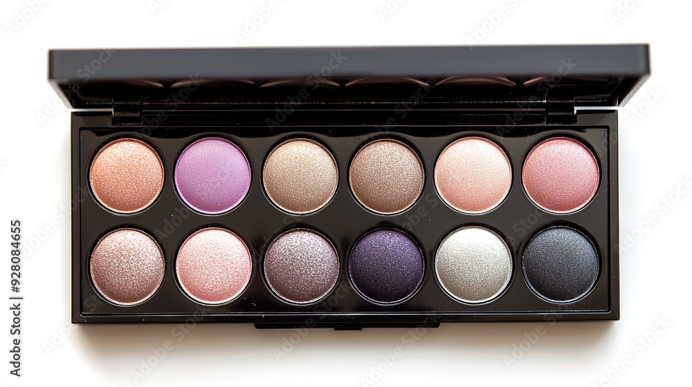 Cosmetic Palette with Shadows: A Detailed Display of a Makeup Palette ...