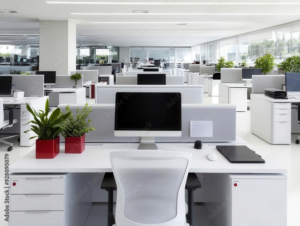 Office layouts optimized for flexibility and team collaboration Stock ...