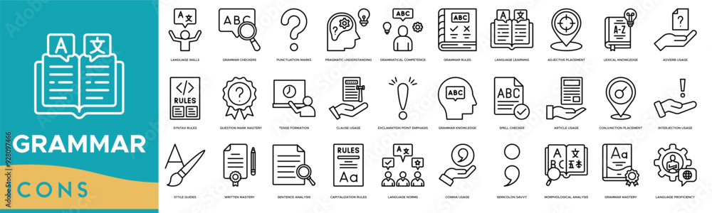 Grammar icon. Language Skills, Grammar Checkers, Punctuation Marks ...