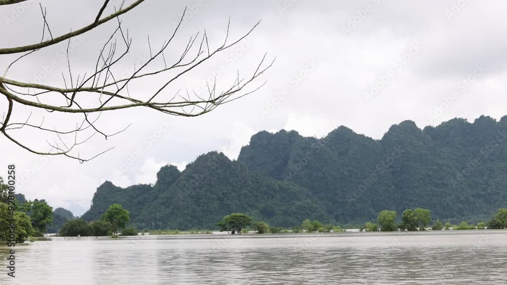 Beautiful scenery natural in Myanmar, mountains, clear water, and ...