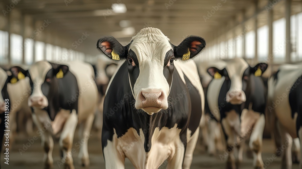 A spacious dairy farm with cows walking freely between pasture and ...