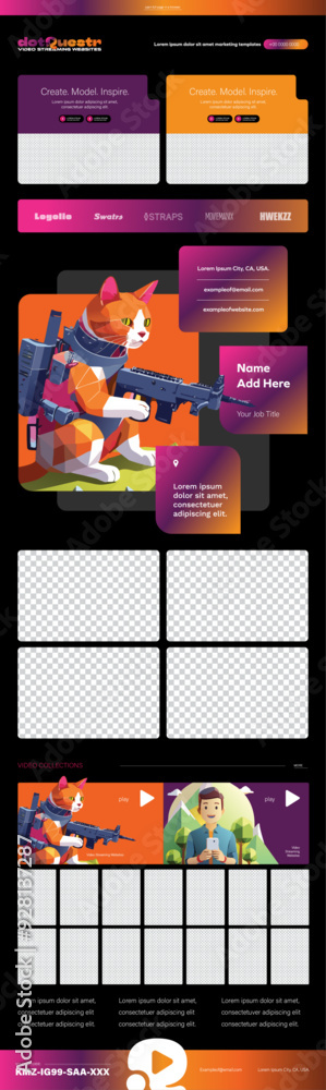 W-mail Newsletter UI Concept Templates - Dotquestr quest on video ...