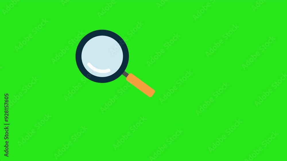 Magnifying Glass Clipart Icon in Motion Seamless Loop Animation on ...