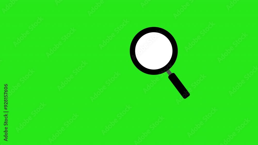 Magnifying Glass Clipart Icon in Motion Seamless Loop Animation on ...