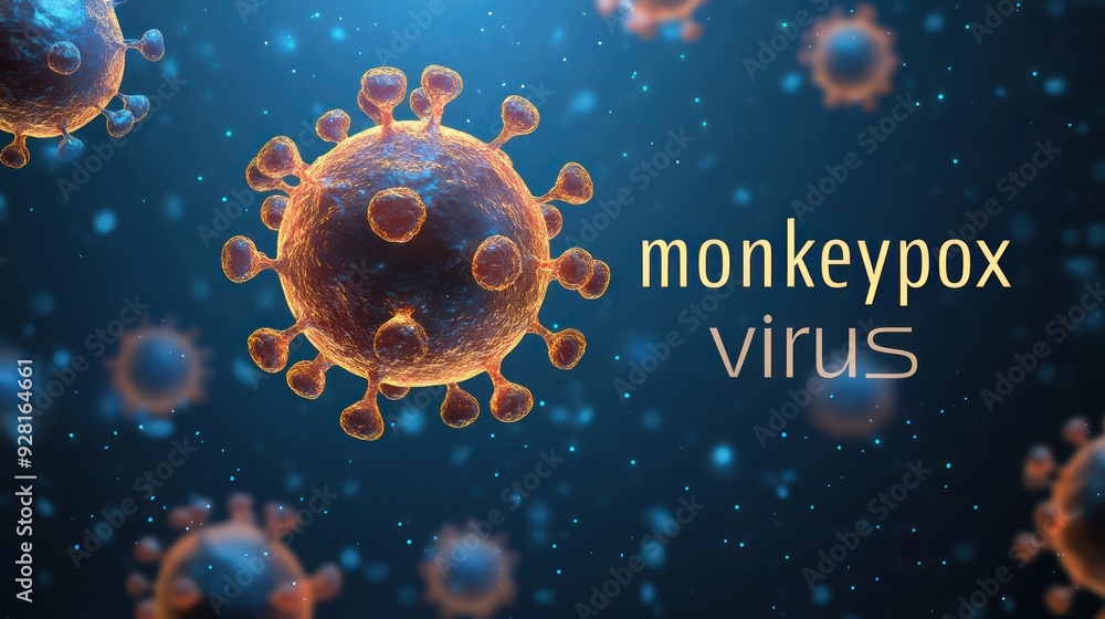 Mpox (monkey pox) virus, Monkeypox viruses, pathogen closeup ...