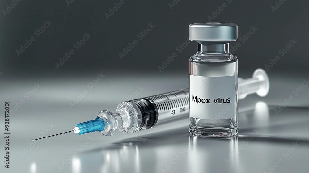 Monkey pox vaccine, monkey pox virus vaccine and injection, Close-up of ...