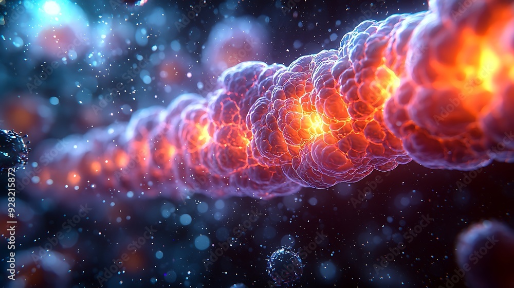 High-resolution microscope image of detailed cell membranes, showcasing ...