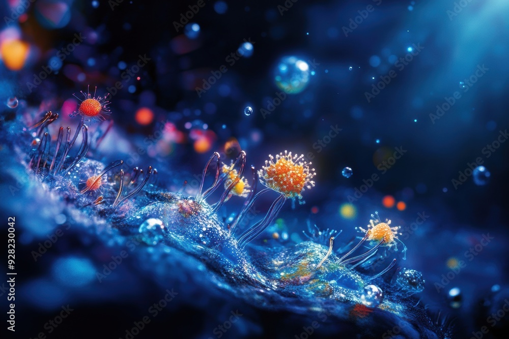A microscopic plankton ecosystem forms a vibrant food chain ...