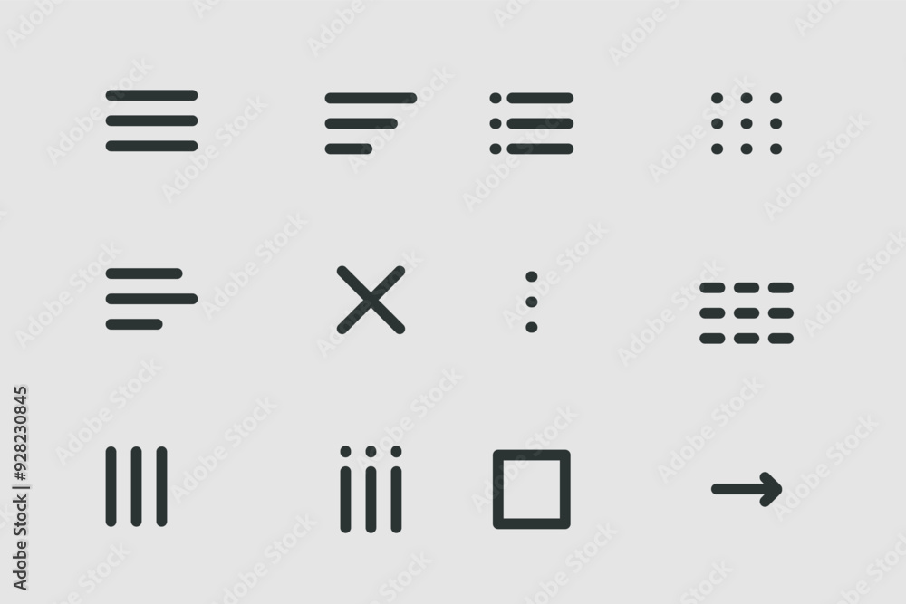 Hamburger interface menu simple line, minimal ui popup burger. Template ... Hamburger interface menu simple line, minimal ui popup burger. Template ...