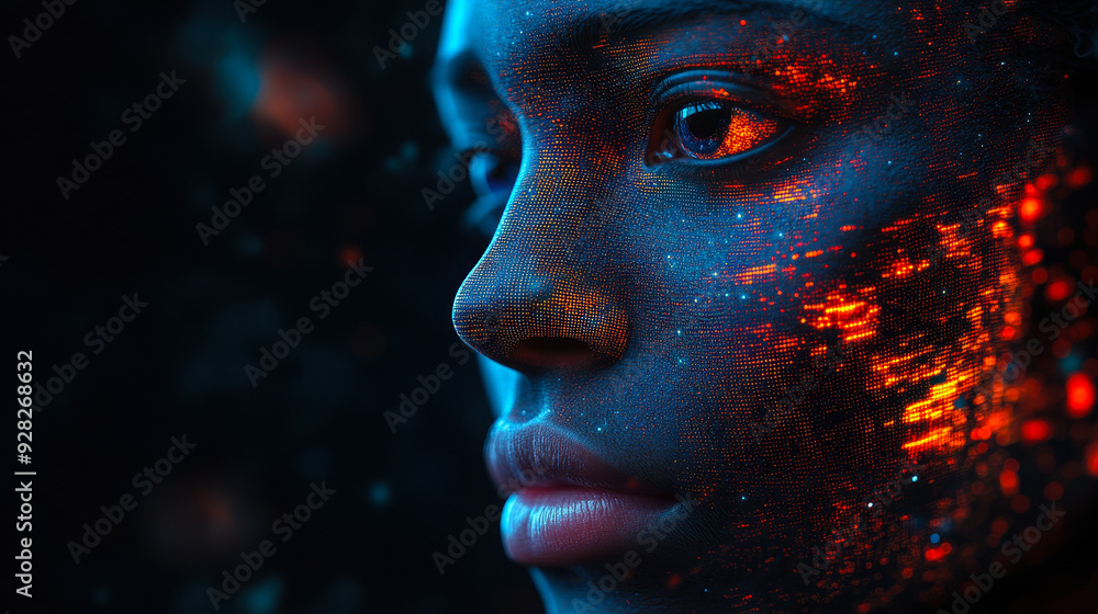 AI Deepfake Technology in Action: Conceptual Illustration of Digital ...