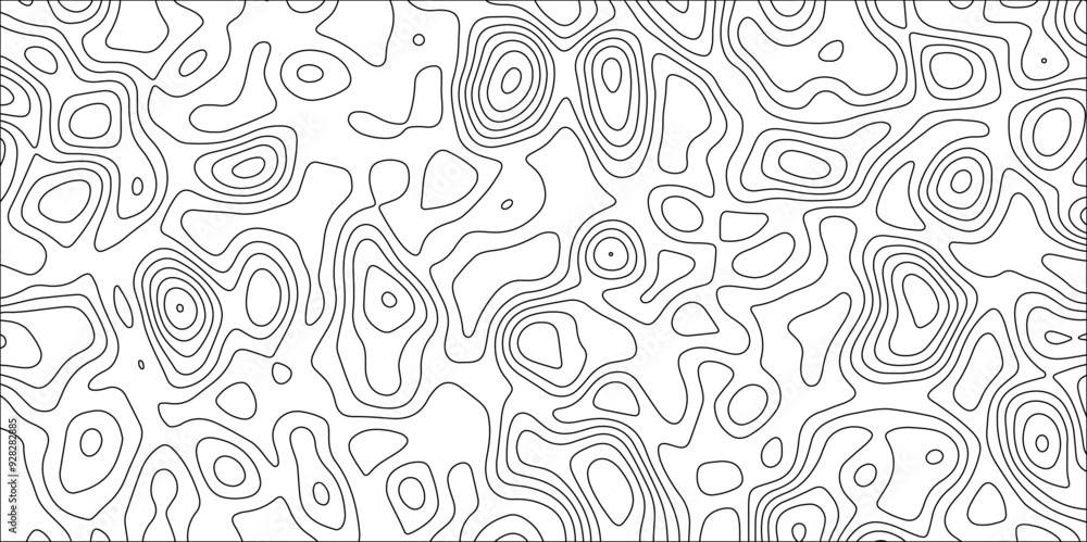 Contour map background. Stylized topographic contour map. Geography ...