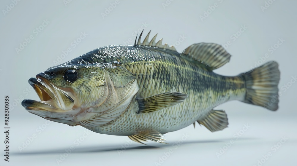 largemouth bass isolated side view for guides. Stock Photo | Adobe Stock