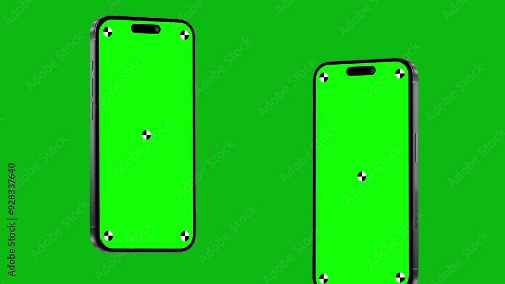 Phone Green Screen Rotation Motion Loop – Seamless Center with Green ...
