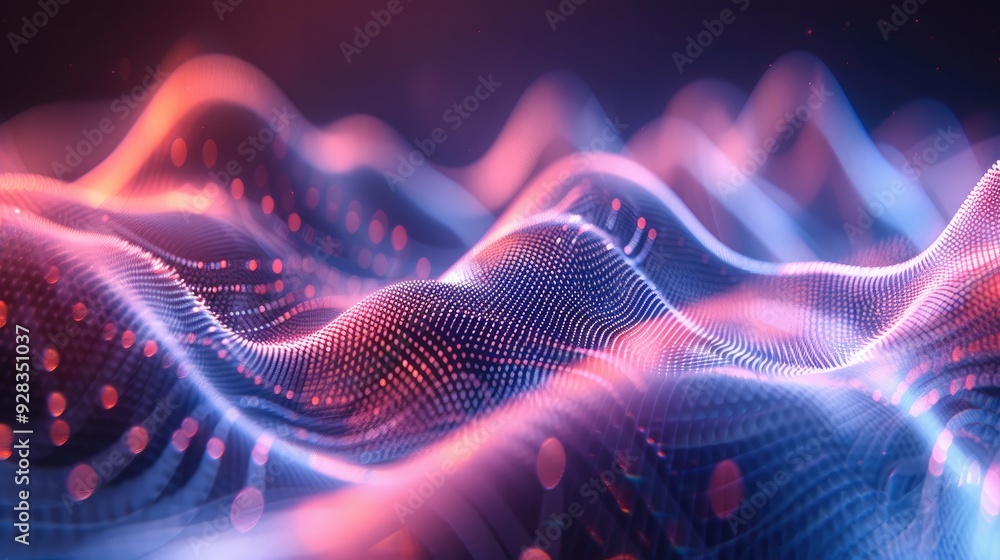 An sound wave vibrations, the shape and frequency changes of sound ...