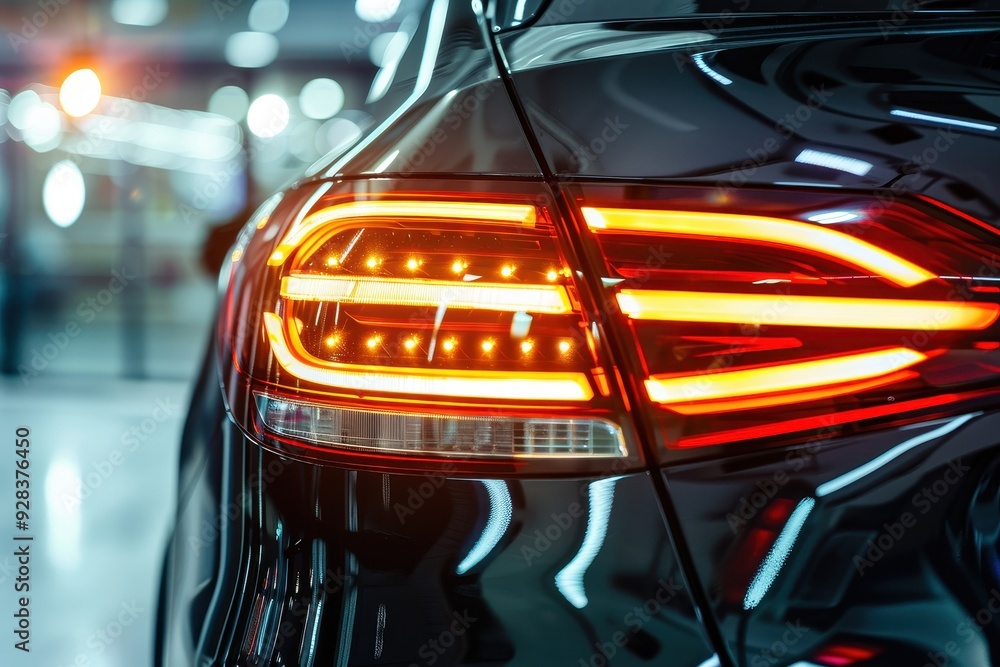 Detailing the modern car s headlight brake light and tail lamp in a ...