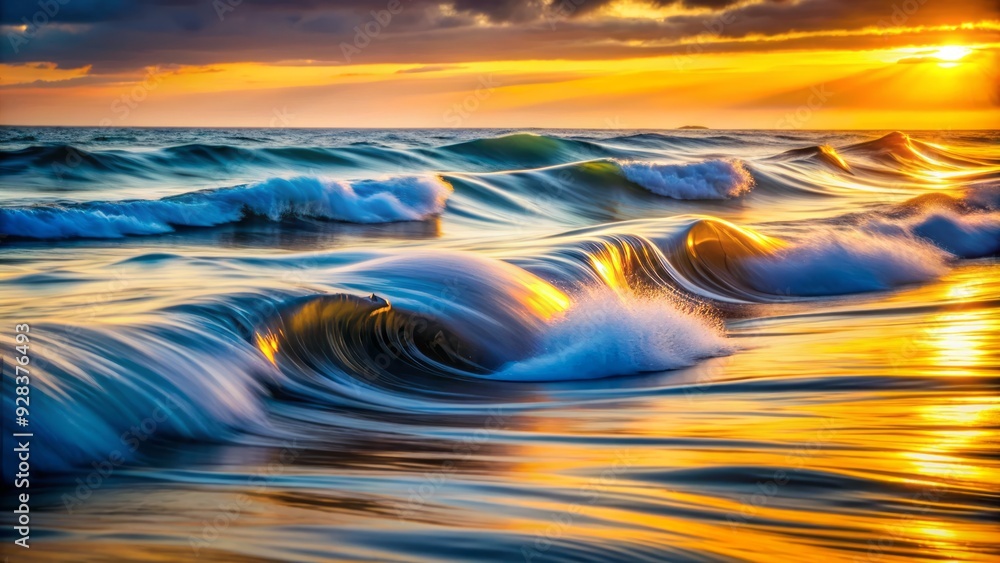 meditative ocean waves soothing melodic rhythm calming turbulent waters ...