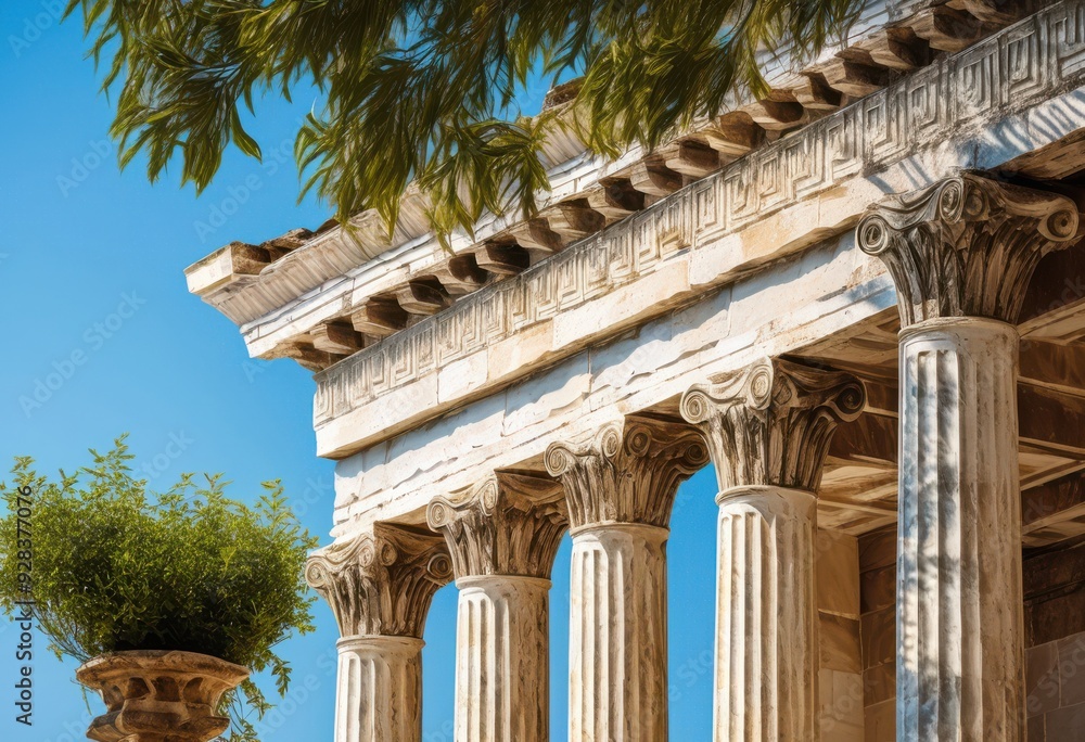 exploring intriguing characteristics textures classic greek columns ...