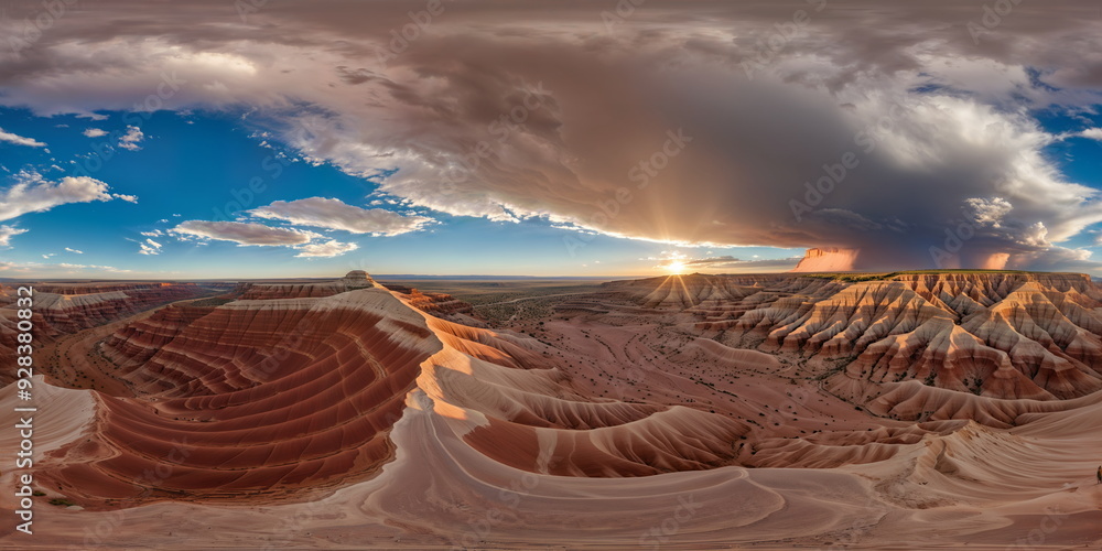 Drone shot Full 360 degrees seamless spherical panorama HDRI ...