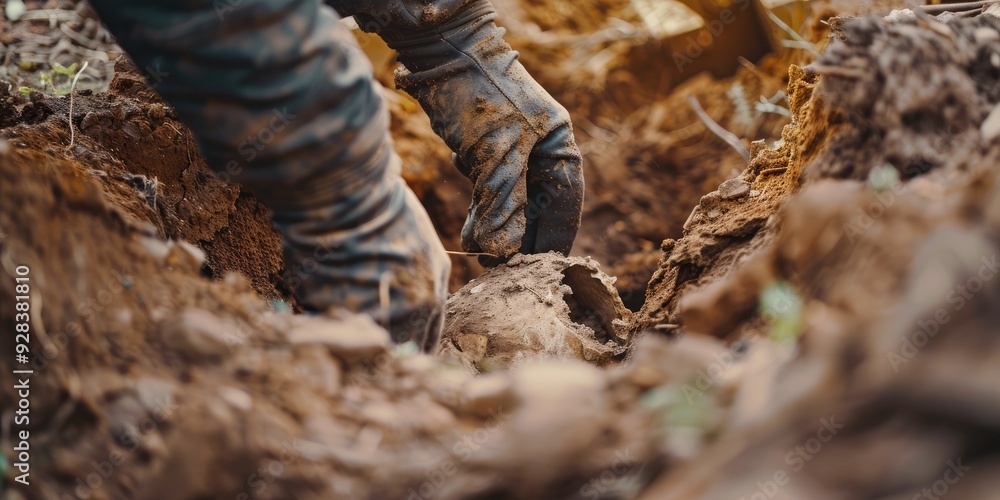 Archaeological Excavation of Human Remains in a Burial Tomb Authentic ...
