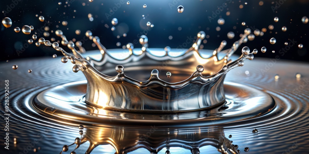 Liquid Crown A Macro Perspective of a Water Droplet Impacting a Still ...