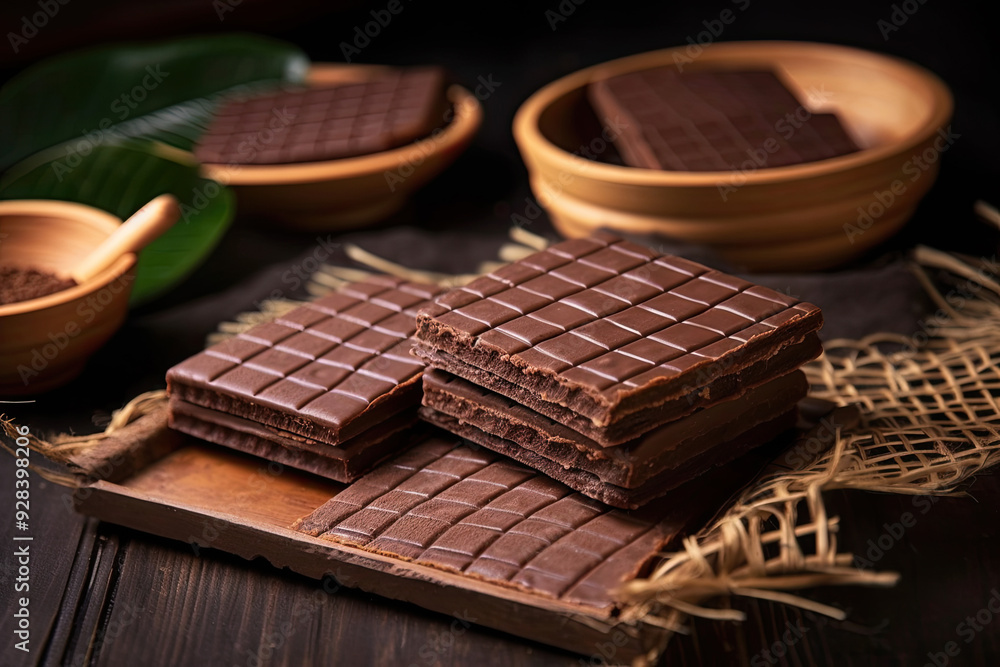 Chocolate Wafer High Resolution Food Photography Ideal for Snack Ads ...