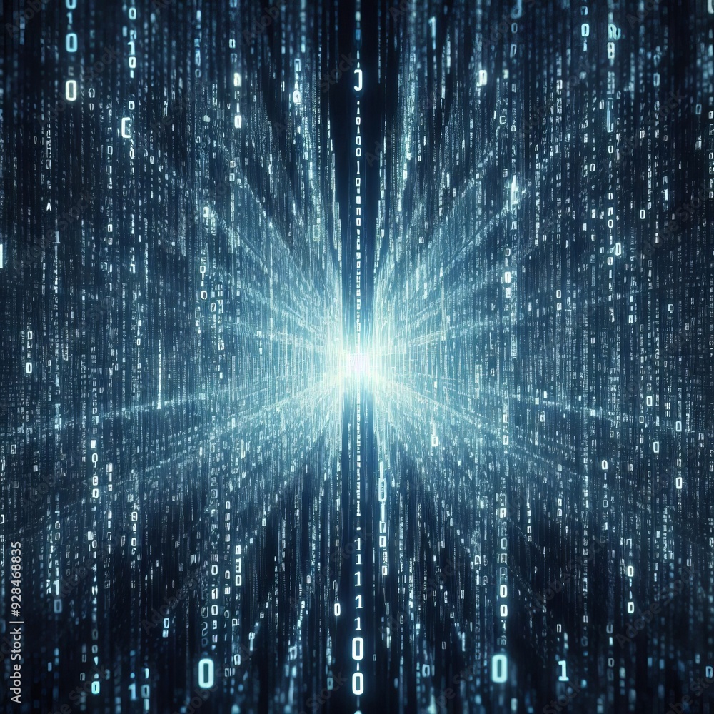 3 Matrix Code & ASCII A digital rain of matrix code characters f Stock ...