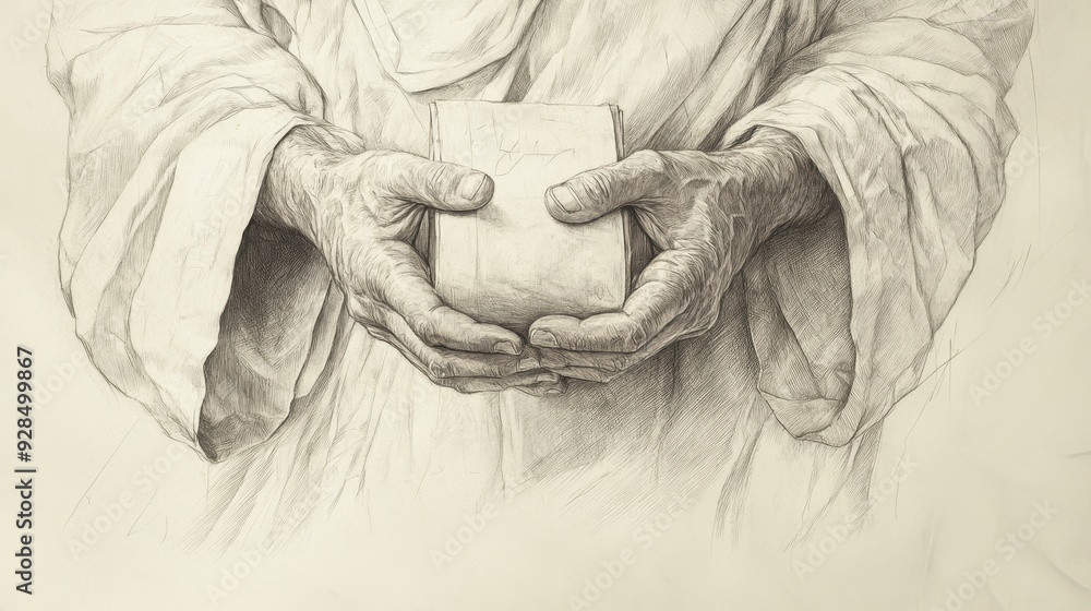 Biblical Illustration of Ezra’s Prayer of Confession: Close-Up of Ezra ...
