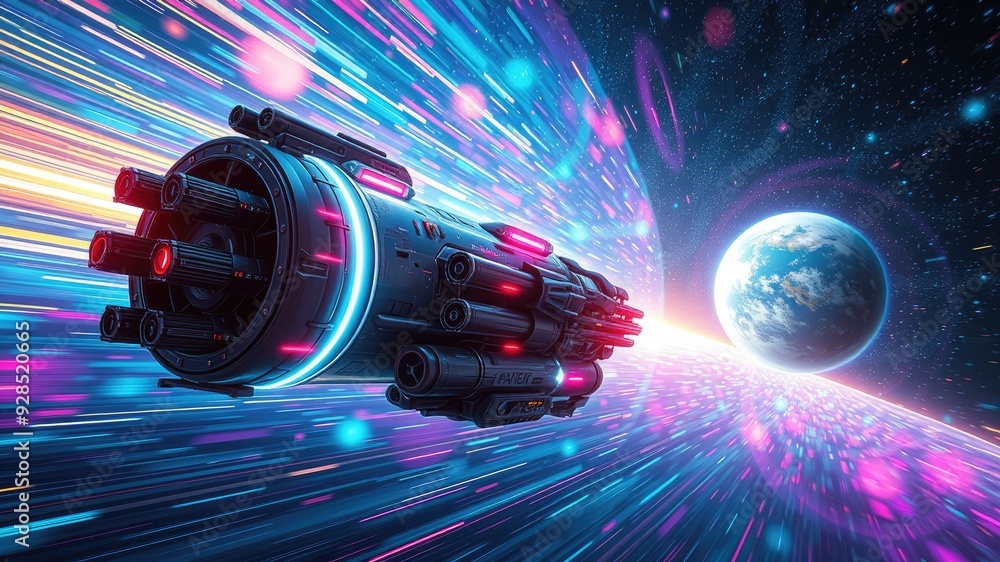 Time travel machine, Futuristic time travel machine, A high tech ...