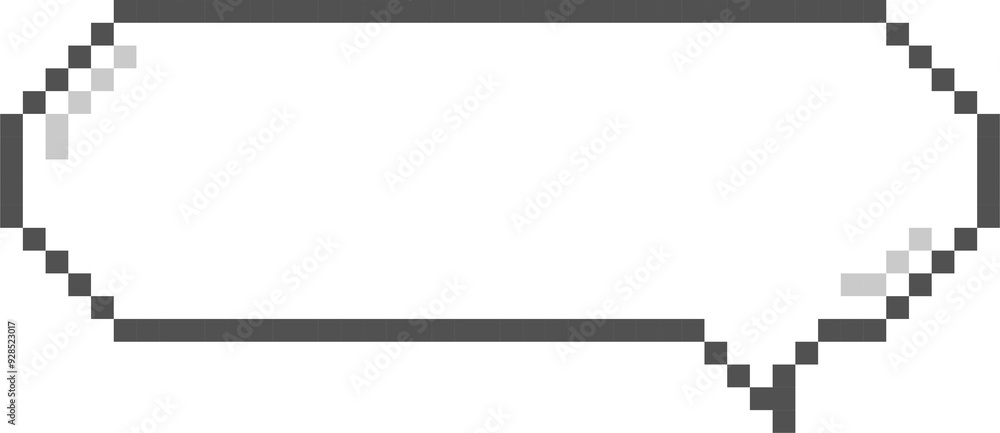 8bit retro game pixel art speech bubble balloon icon sticker memo ...