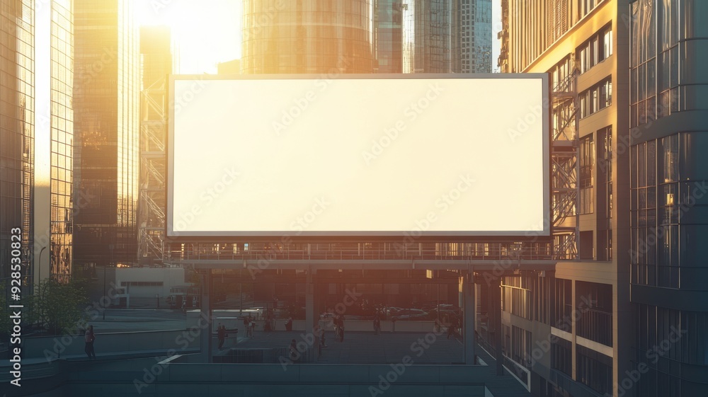 Large billboard in a bustling urban setting with windows displaying ...