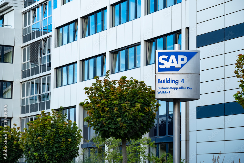 SAP logo displayed prominently, innovation in enterprise software ...