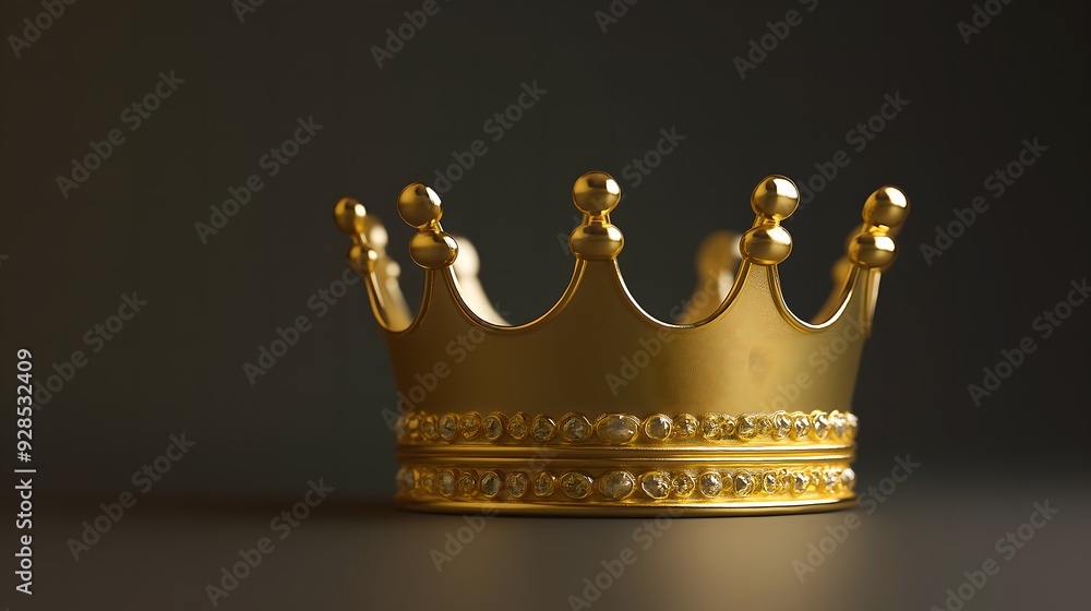 Luxurious golden crown on a solid color background, symbolizing VIP ...