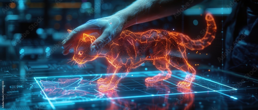 Virtual Pet Companion: Futuristic Holographic Projection for Digital ...
