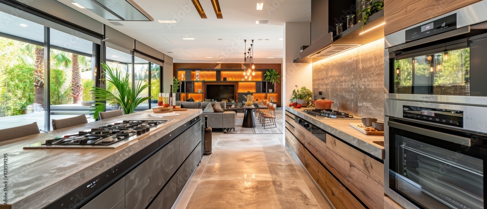 Futuristic High-Tech Kitchen of Tomorrow with Smart Cooking Systems and ...