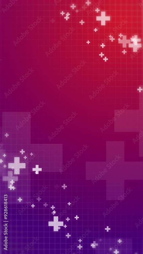 Seamless background pattern of spaced white plus symbols of different ...