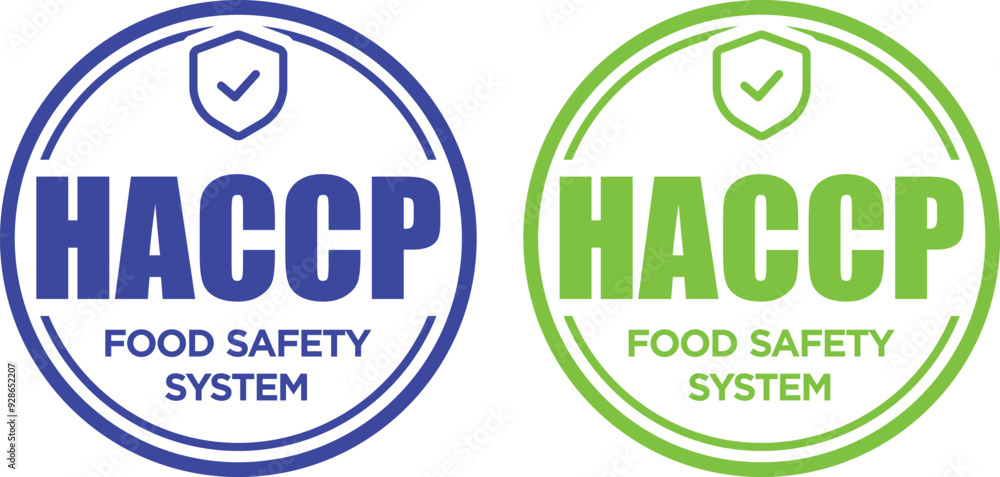 HACCP Food Safety Label or HACCP Food Safety Logo Vector Isolated on ...