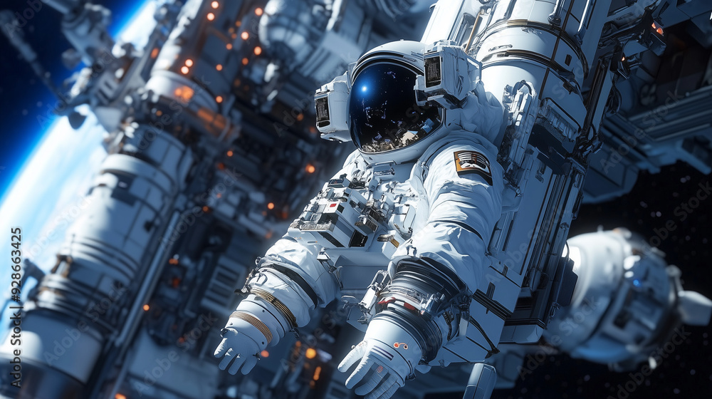 Futuristic AI-Driven Space Station Managing Life Support and Scientific ...