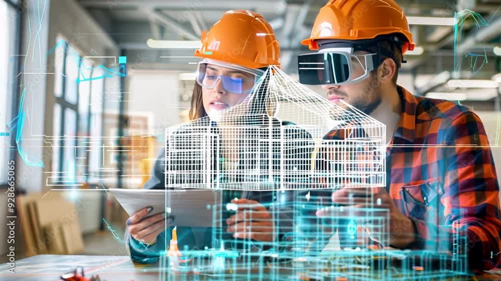 Architects use augmented reality software on tablet computers to ...